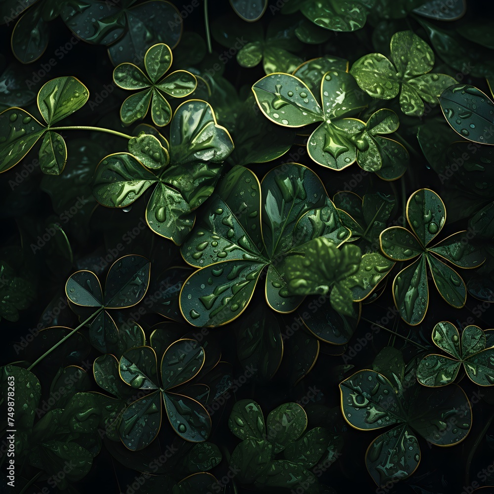 St. Patrick's Day image with dark tones and varying textures Stock ...