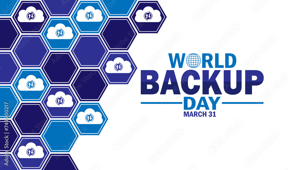 World Backup Day wallpaper with shapes and typography. World Backup Day ...