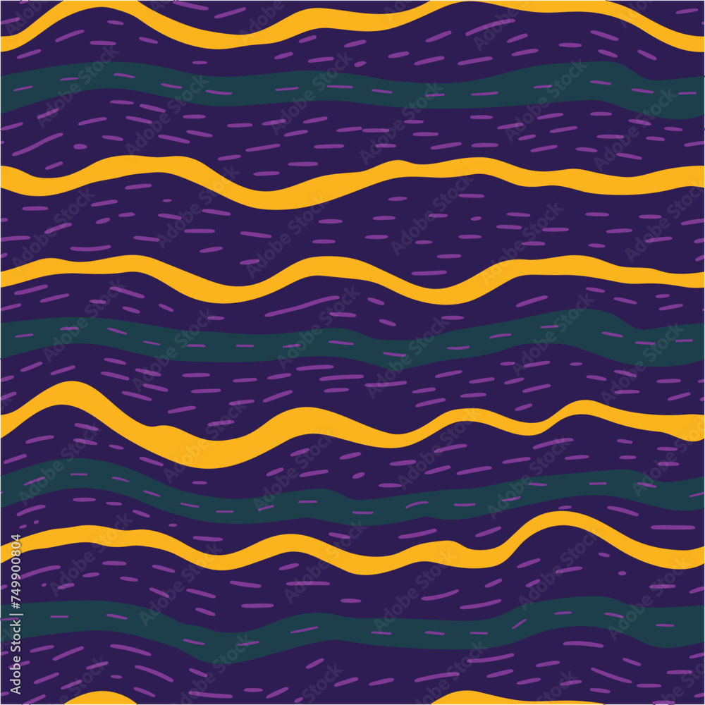 Cloth design, wallpaper. Vector illustration. Wavy stripes ripple silk ...