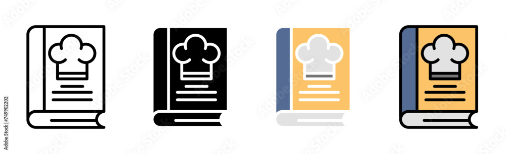 Recipe Book Vector Illustration Set. Culinary Secrets Sign suitable for ...