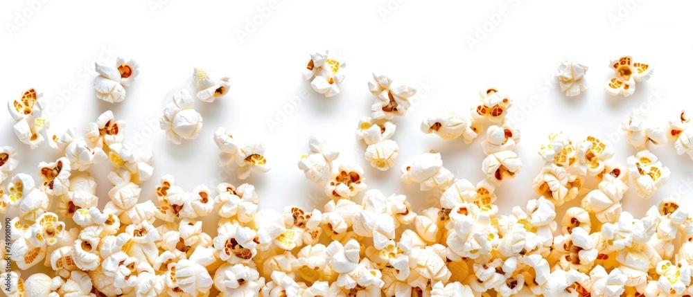 Ultrawide Isolated Popcorn Border Frame On White Background Stock ...