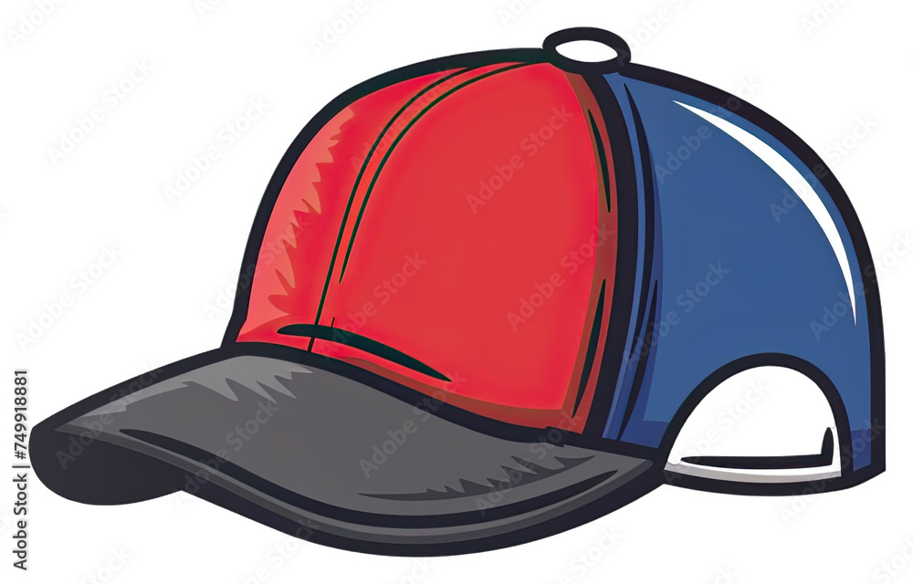 Classic Baseball Cap - Flat Logo Vector Cartoon Illustration. Isolated ...