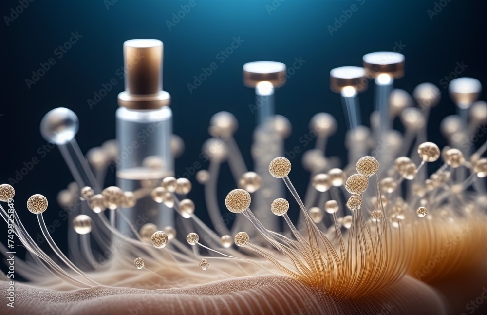 extract of fungi and mushroom in laboratory in glass test tubes. Search ...