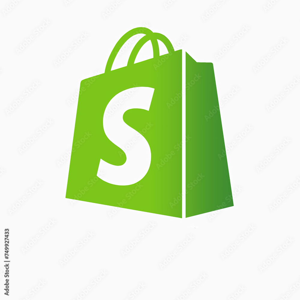Shopify build your online business icon type logo. Shopify logo vector ...