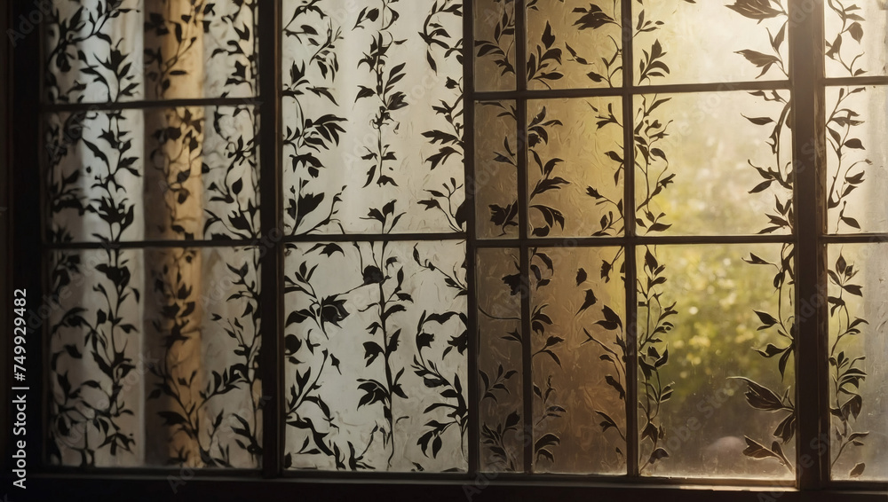 Positive and uplifting blurred natural light windows, whimsical shadow ...