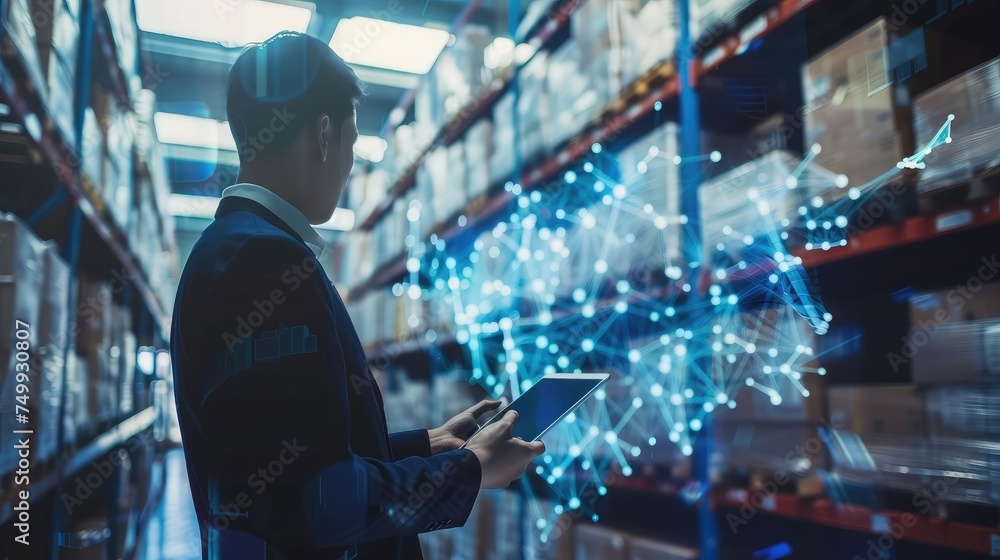 Smart Logistics Global Business and Warehouse Technology Management ...