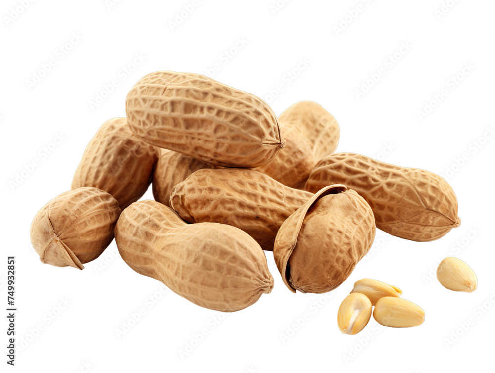 Peanut White background-chaos, Isolated on transparent PNG background ...