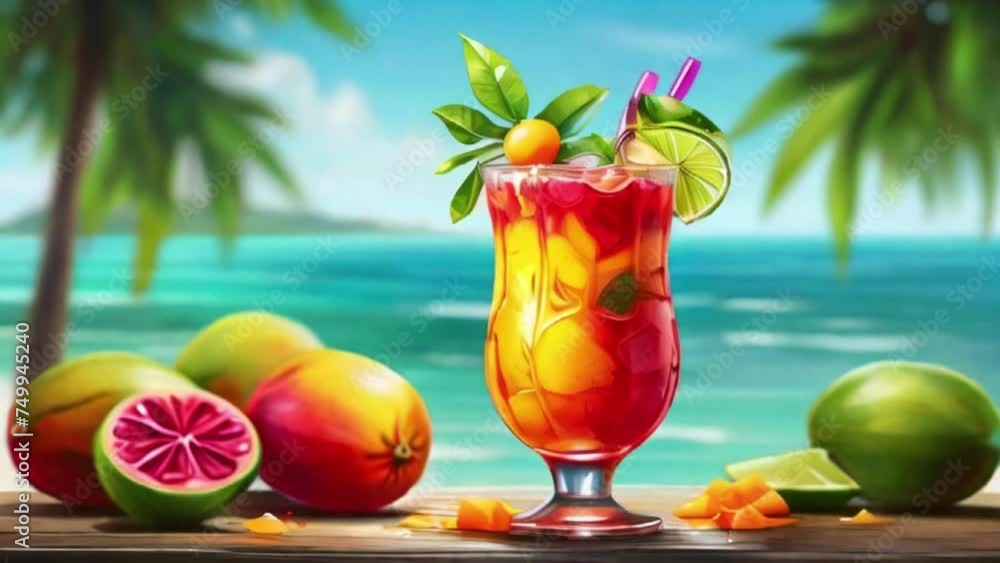tropical mango tango cocktail, with juicy mangoes, tangy lime, and a ...