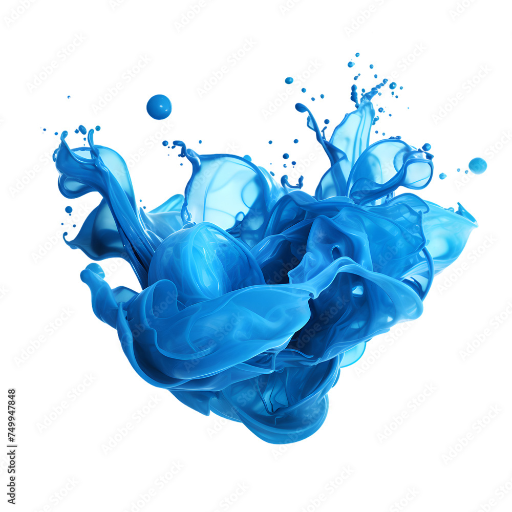 Blue color splash. floating splash blue gel splash. blue paint splash ...
