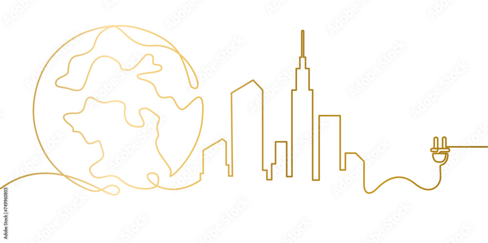 line art vector Earth day line art illustration, environment day ...