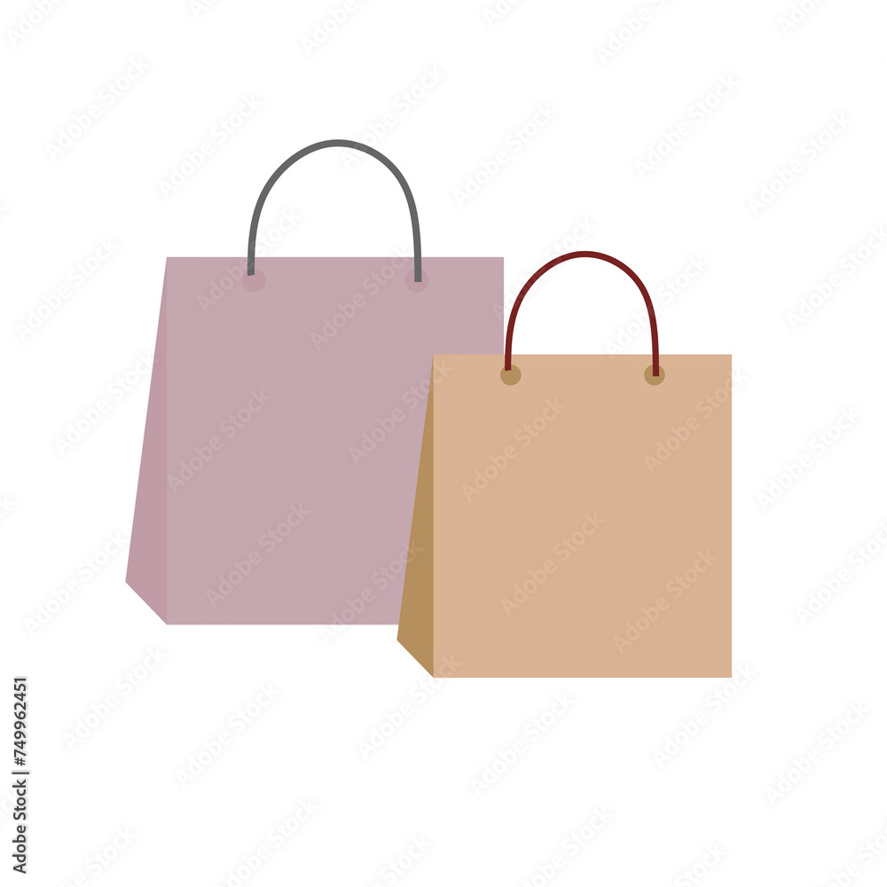 Paper shopping bag clipart illustration Stock Illustration | Adobe Stock