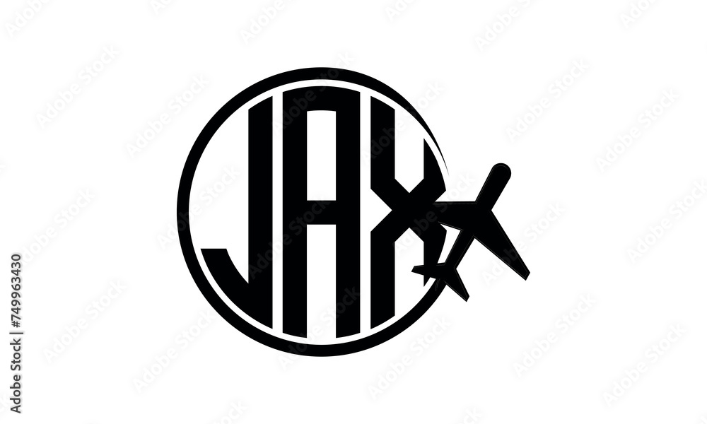 JAX three initial letter circle tour & travel agency logo design vector ...