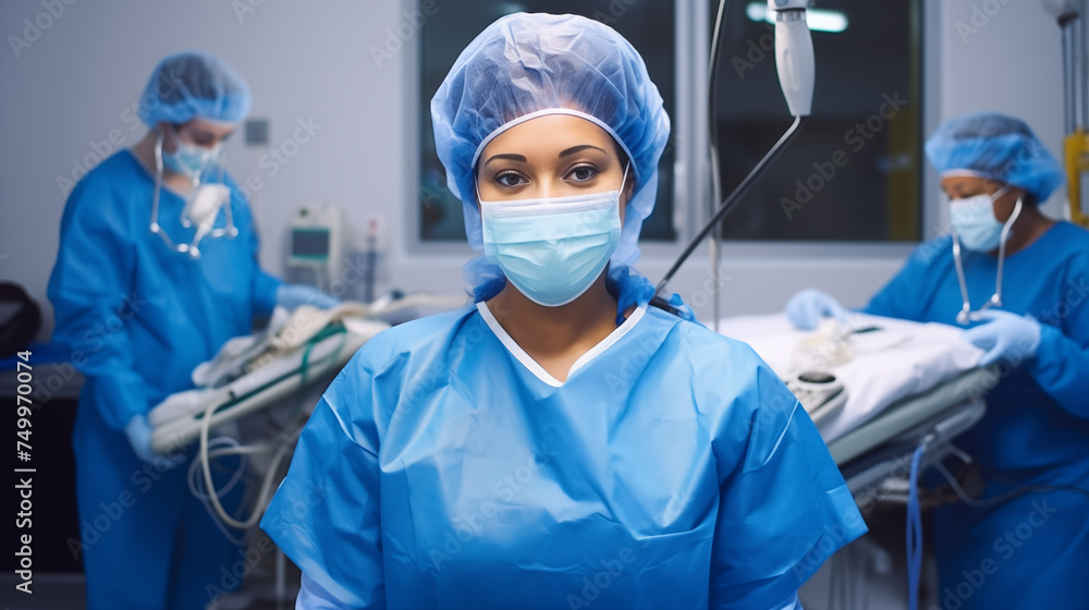 Surgical Excellence: Portrait of Black Female Surgeon Leading with ...
