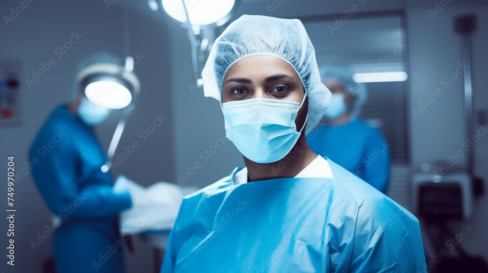 Surgical Excellence: Portrait of Black Female Surgeon Leading with ...