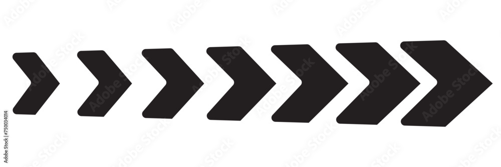 Arrow dynamic symbol. Speed, fast arrows symbols set. Arrow dynamic ...