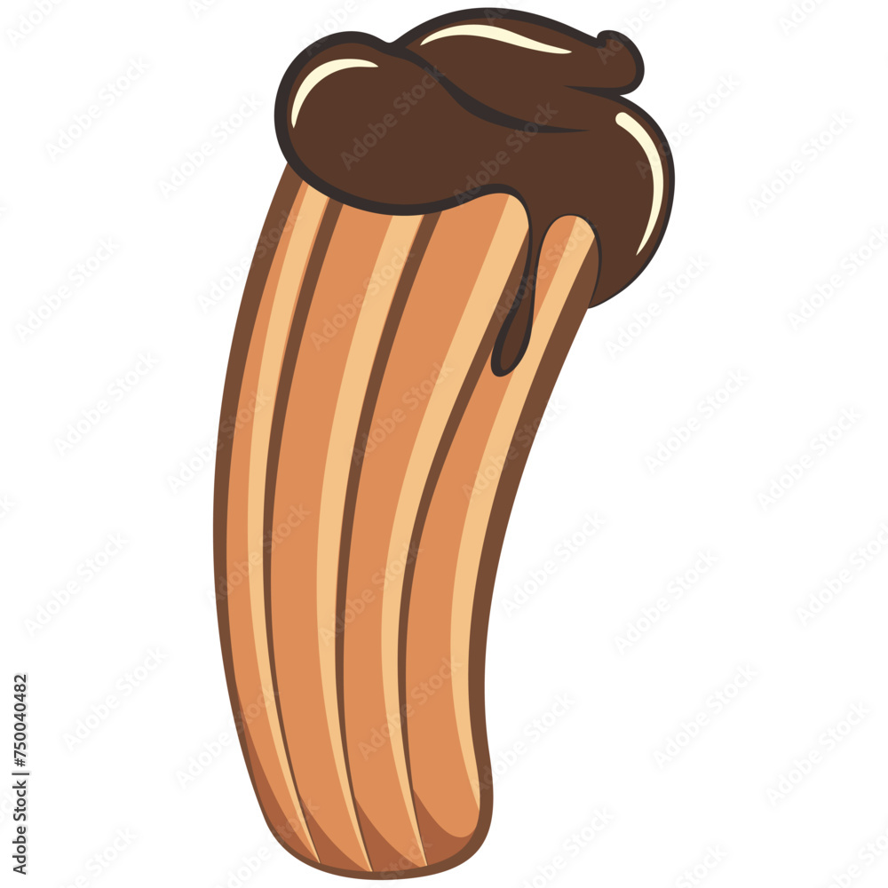 churro cartoon vector isolated clip art illustration Stock Vector ...