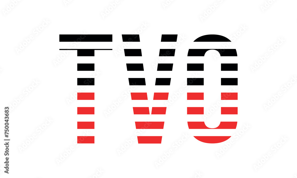 TVO three initial letter iconic line negative space minimal logo design ...