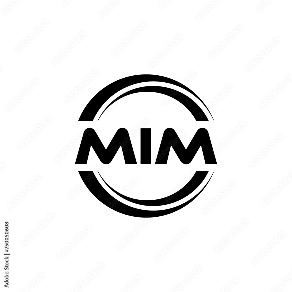 MIM letter logo design with white background in illustrator, vector ...