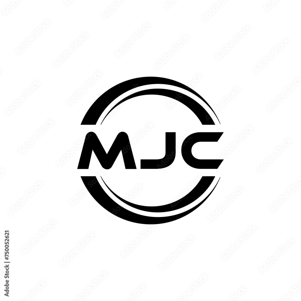 MJC letter logo design with white background in illustrator, vector ...
