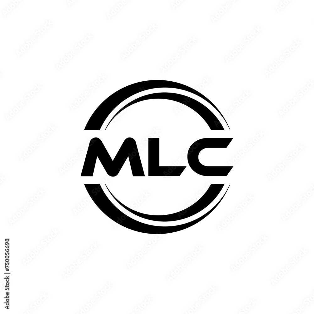 MLC letter logo design with white background in illustrator, vector ...