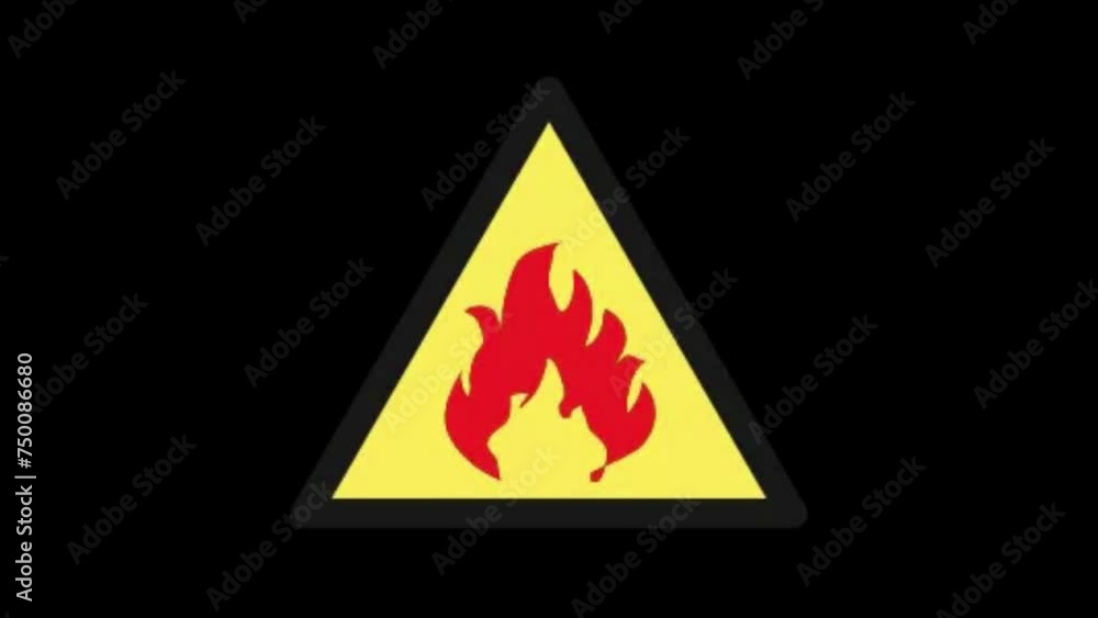 The Warning Fire animation is on a green background. Warning Fire icon ...