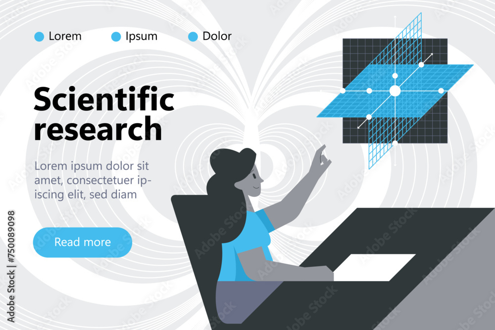Science engineering and technology innovation concept. Vector flat ...
