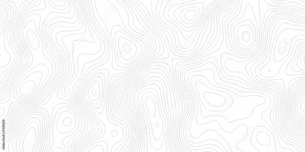 Vector illustration, Topo contour map on white background, Topographic ...