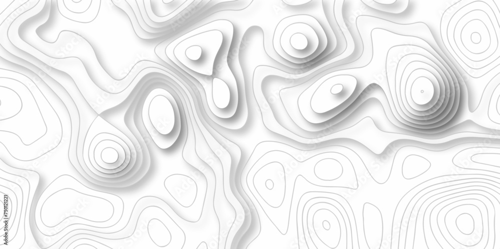 Lines Topographic contour lines vector map seamless pattern. Geographic ...