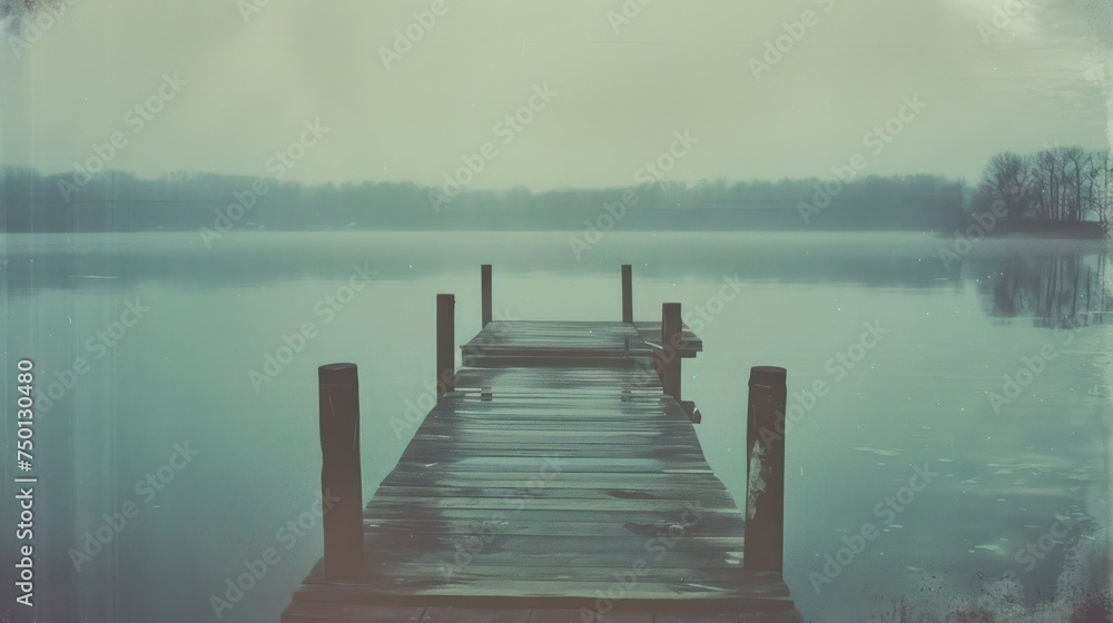 Classic photos of a small dock from the past evoke an old-fashioned ...