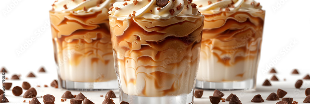 A 3D animated cartoon render of whipped cream topping on a peanut ...