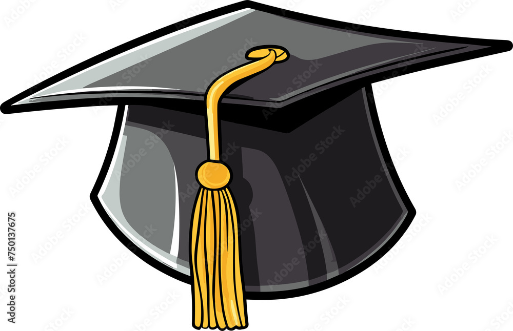 Graduation cap clipart design illustration Stock Illustration | Adobe Stock