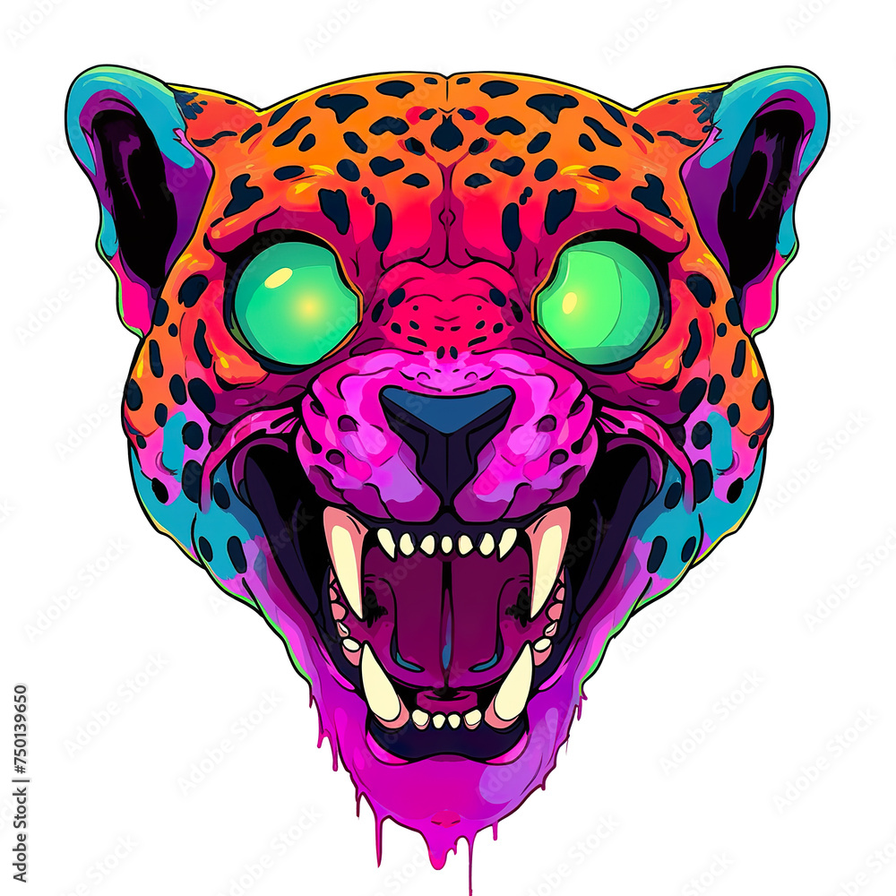 t-shirt design icon logo cheetah mask character scary transparent ...