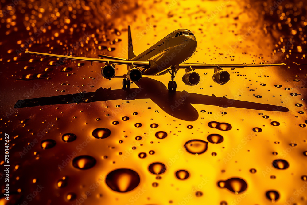 Airplane on Cooking Oil as petroleum. Used Cooking Oil (UCO) as fuel ...
