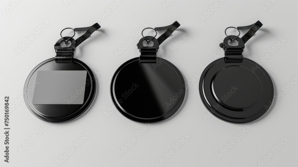 ภาพประกอบสต็อก A vector realistic 3D round reel holder clip for graphic ...