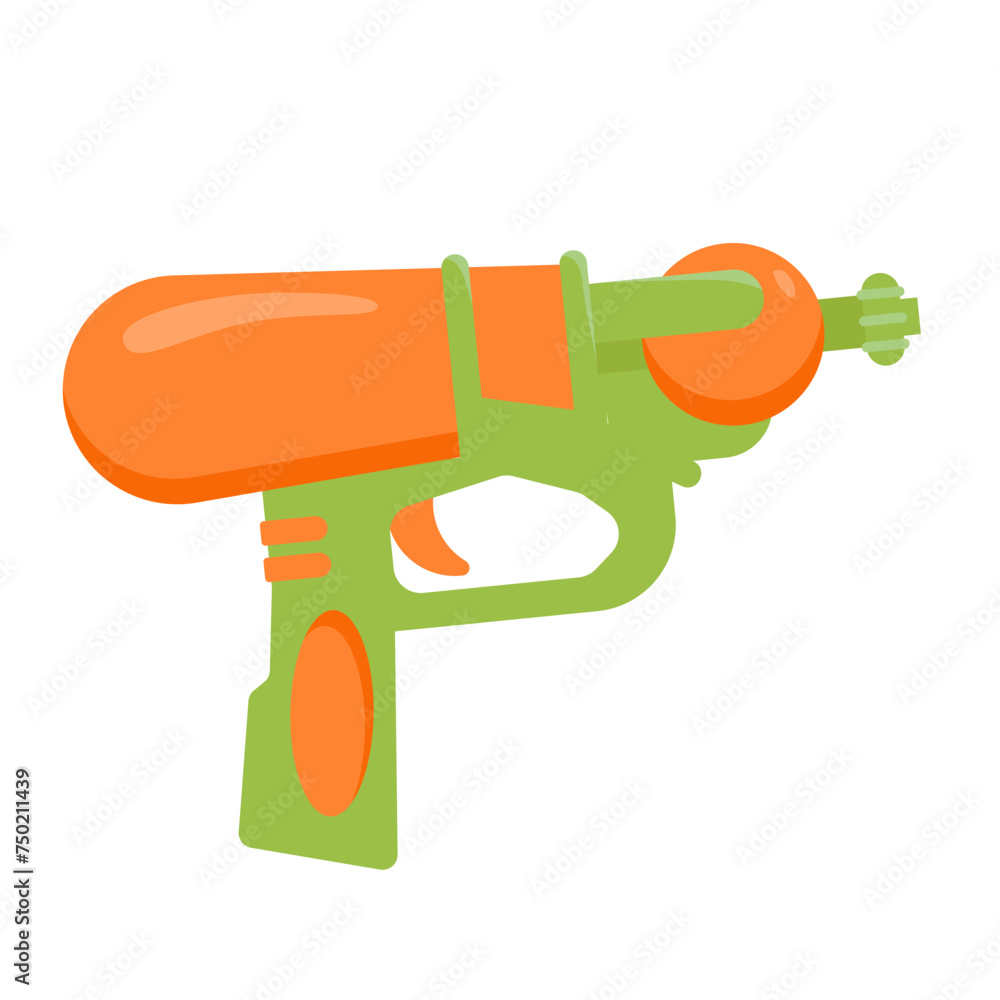 Water gun to play fun games with water splashes at summer. Plastic ...