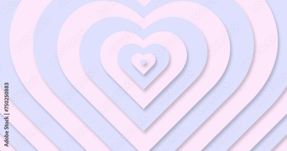 Loop optical illusion heart background. Moving hypnotic heart pattern ...