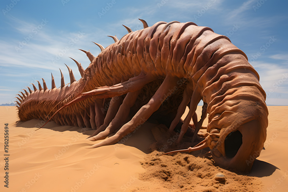 Massive Sandworm, massive worm, sandworm, desert sandworm Stock Illustration | Adobe Stock