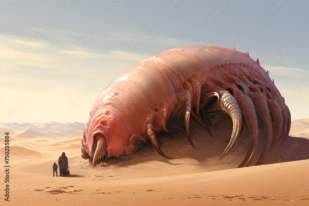 Massive Sandworm, massive worm, sandworm, desert sandworm Stock ...