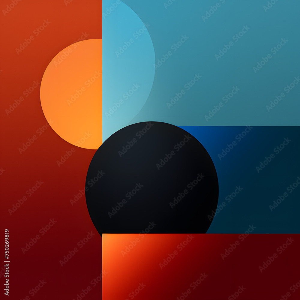 basic background with simple shapes and colors, basic shapes Stock ...