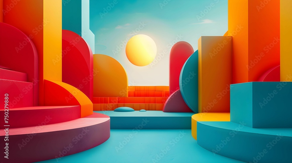 Simple yet powerful images using solid colors and simple shapes to ...