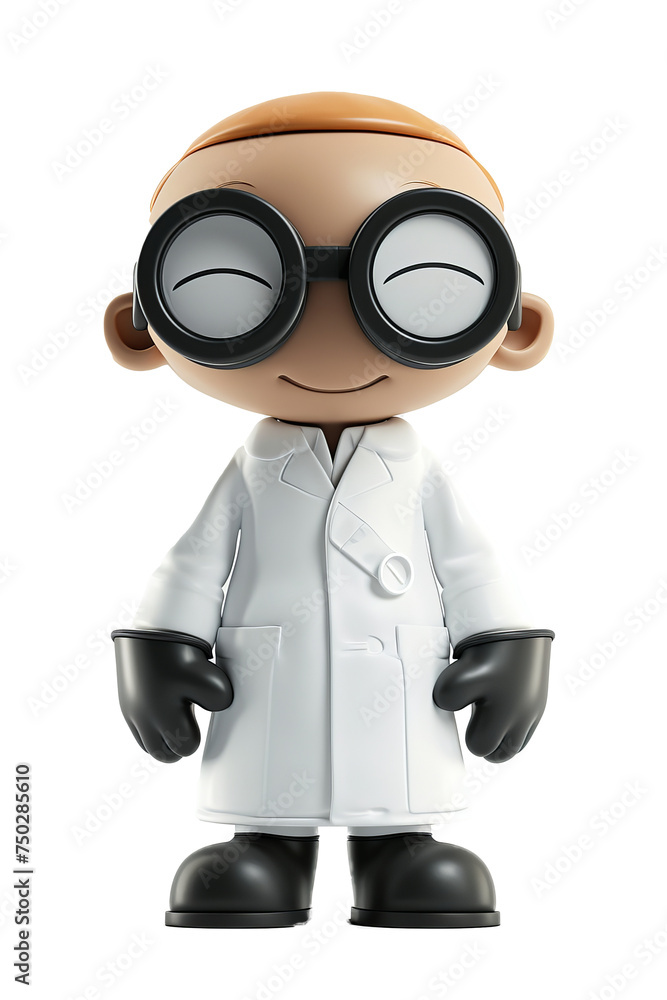 Forensic Scientist in Action, Detailed 3D Character Illustration, High ...