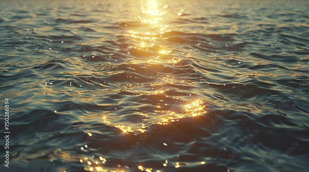 Vidéo Stock Dynamic Sea Water Surface at Sunrise: Mesmerizing Coastal ...