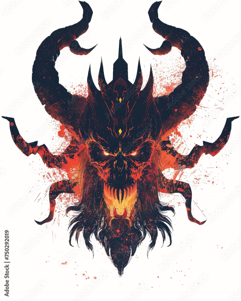 monster character illustration, god nemesis (greek) for t-shirt design ...