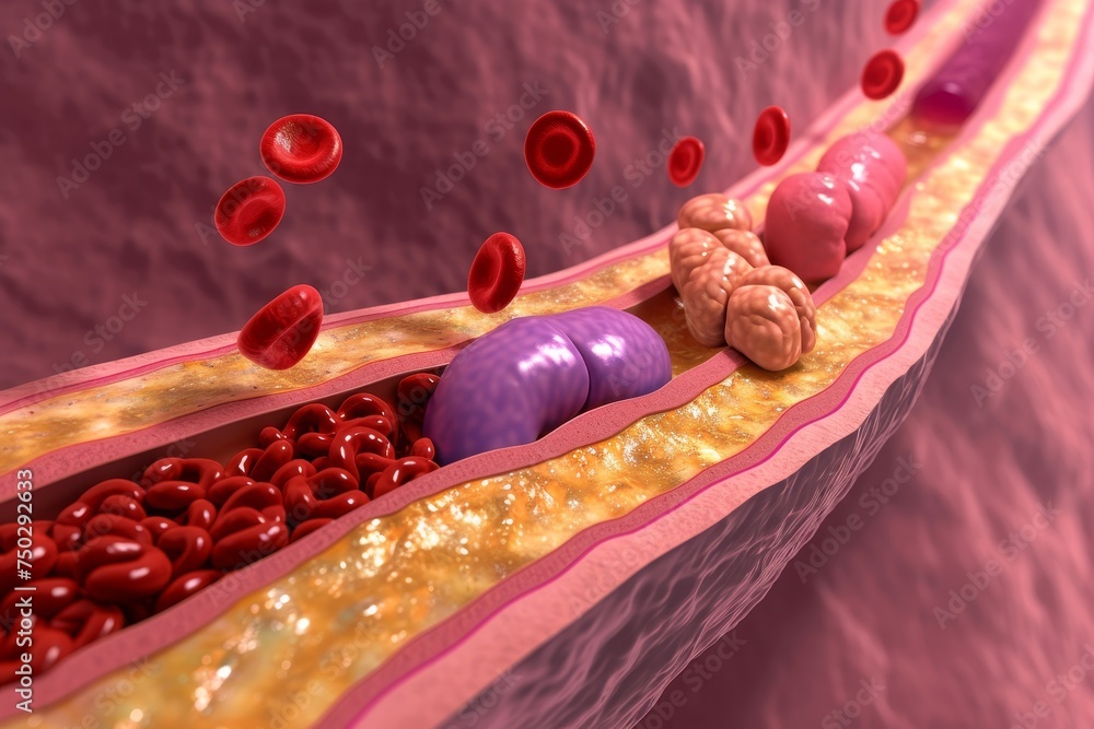Visual Representation of Atherosclerosis Progression in Blood Vessels ...