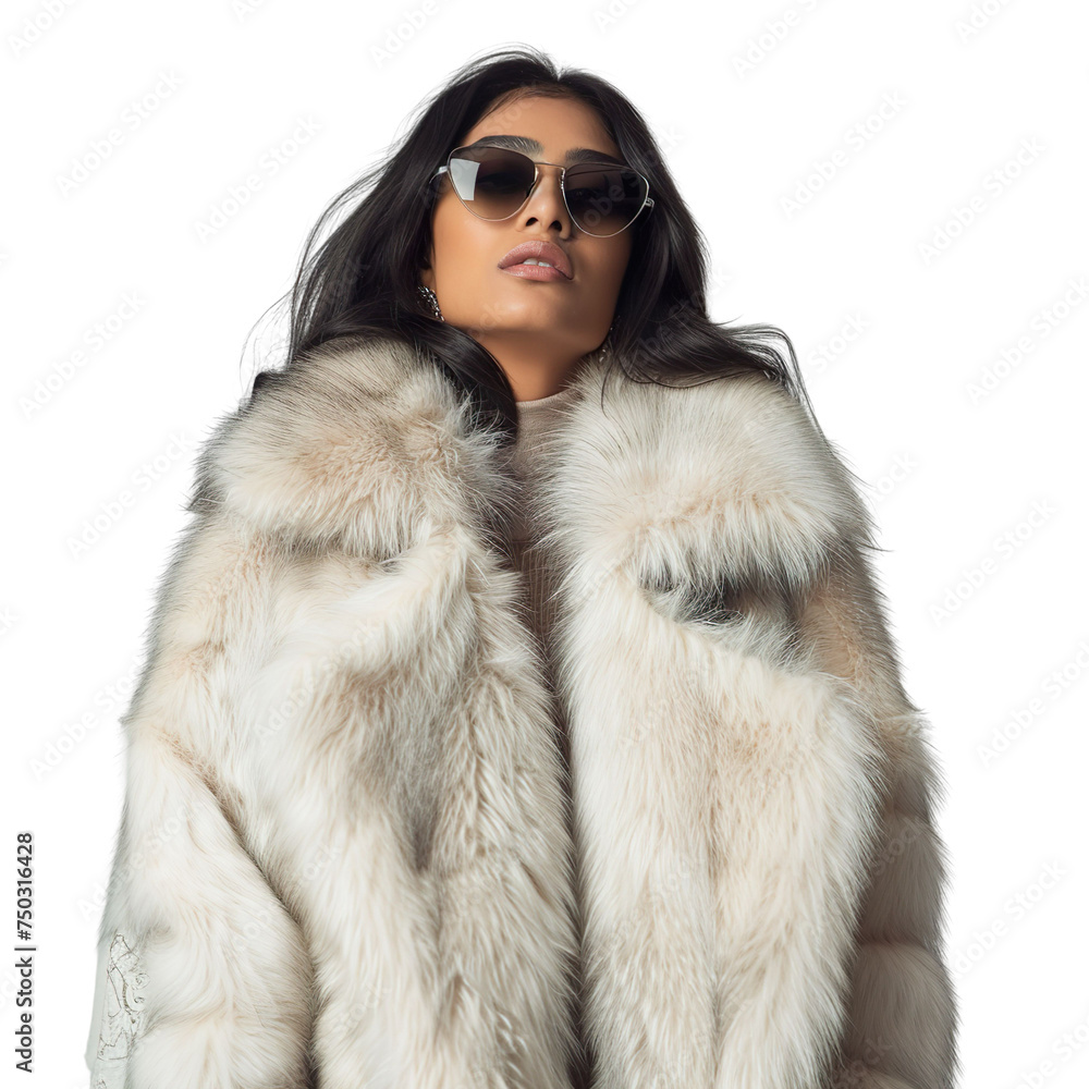 Front view mid body shot of a mesmerizingly glamorous female Indian ...