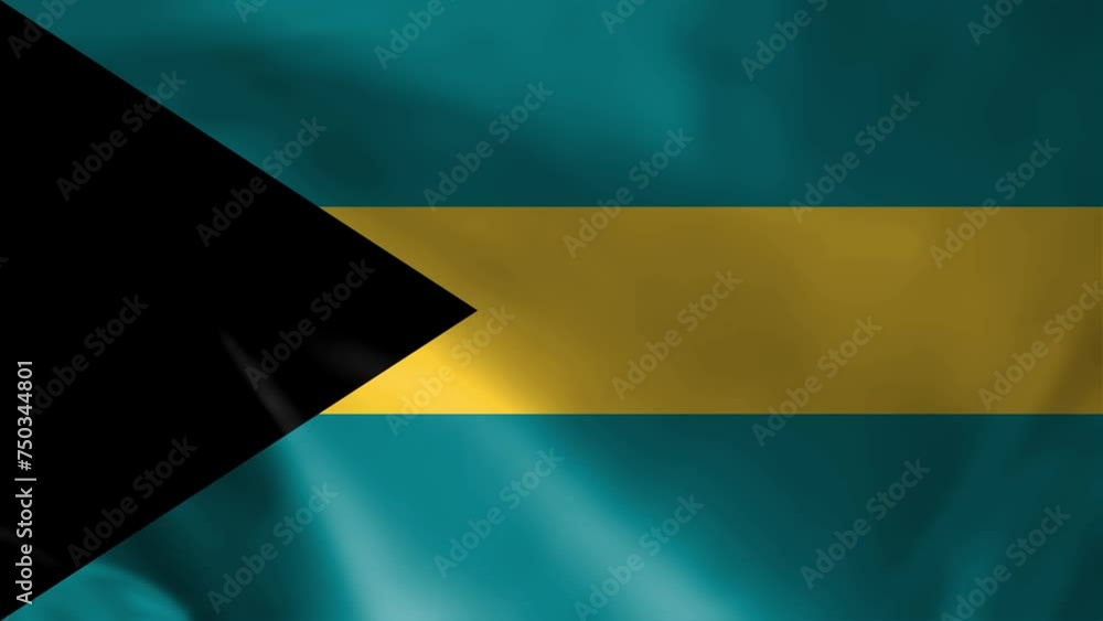 Bahamas flag waving animation, perfect looping, 4K video background ...