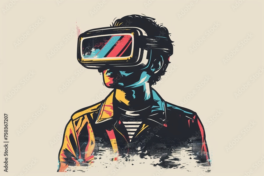 VR Slogan Mixed Reality Headset. Virtual Reality Goggles for ...