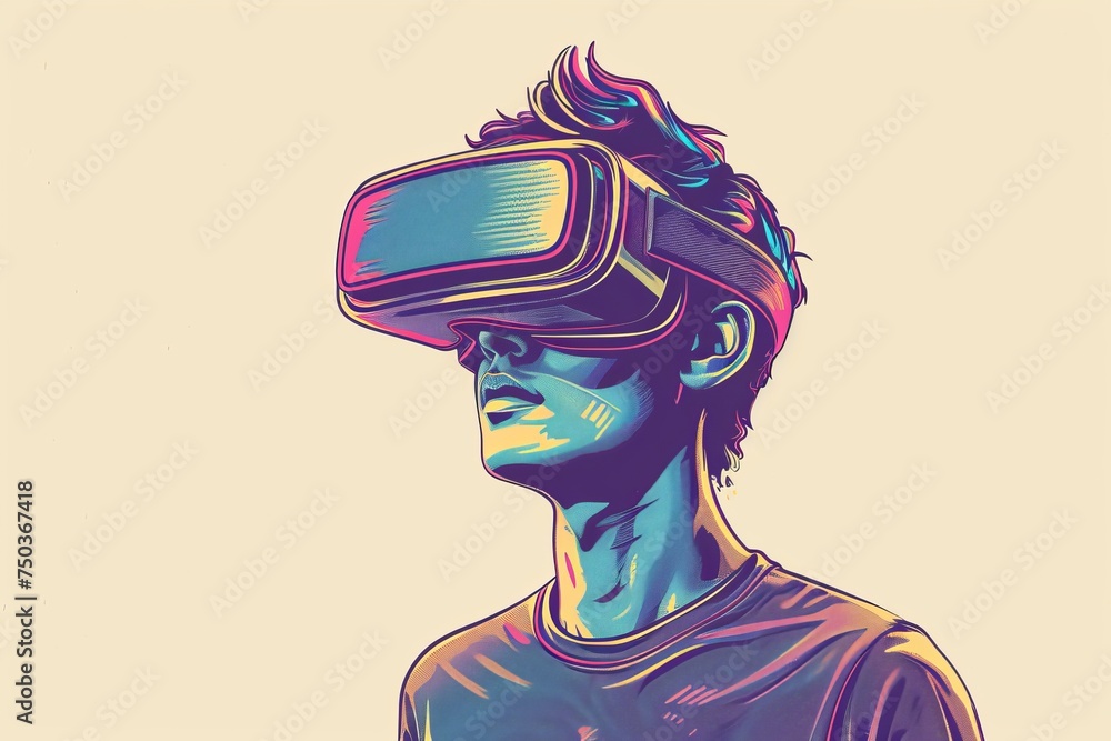 VR Sega Mixed Reality Headset. Virtual Reality Goggles for Animated ...