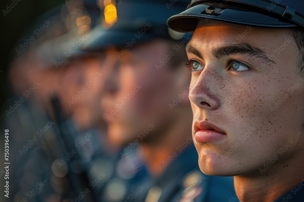 the solemn moment of an air force honor guard performing a flag ...