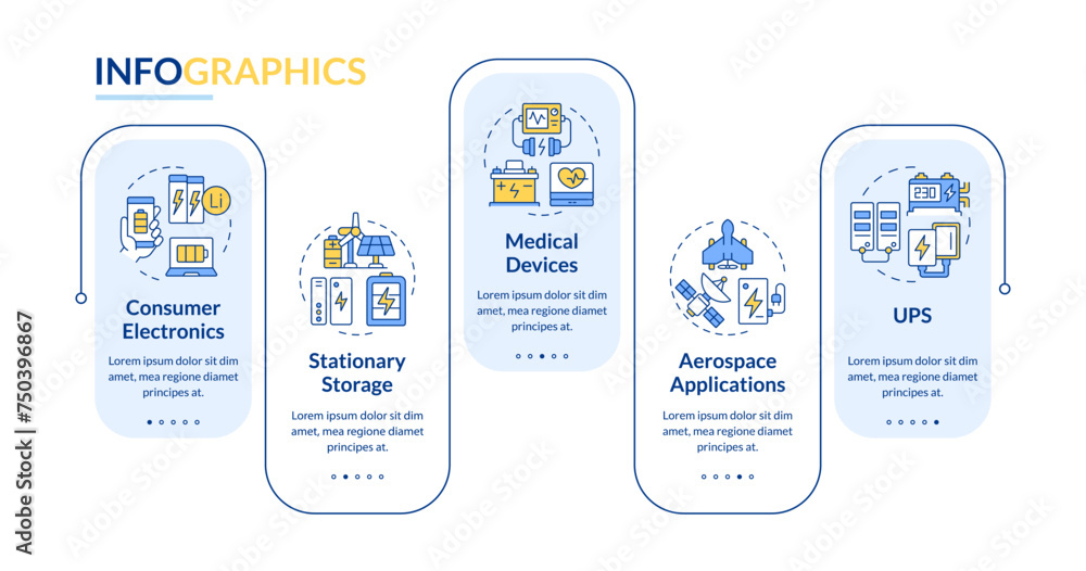Energy storage consuming demand rectangle infographic template. Data ...